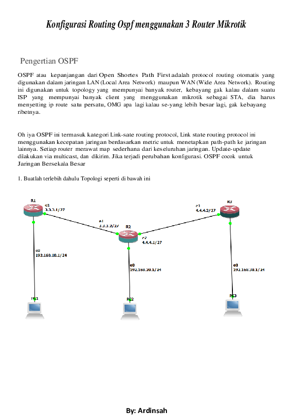 (DOC) Konfigurasi Routing Ospf menggunakan 3 Router Mikrotik di Gns 3 ...