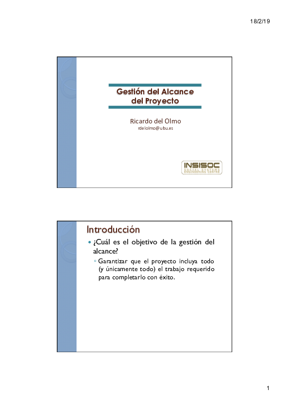 (PDF) Gestión del Alcance del Proyecto
