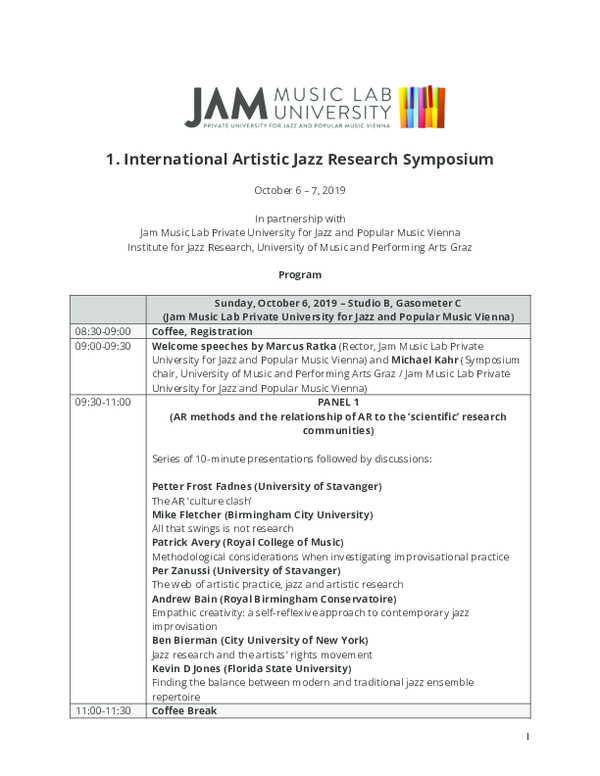 (PDF) Program of 1. International Artistic Jazz Research Conference ...