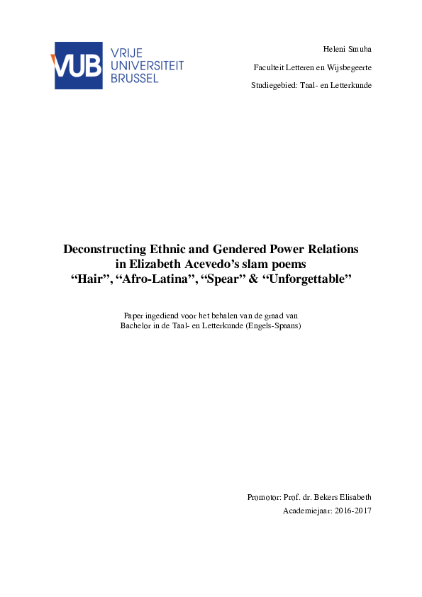 (PDF) Deconstructing ethnic and gendered power relations in Elizabeth ...