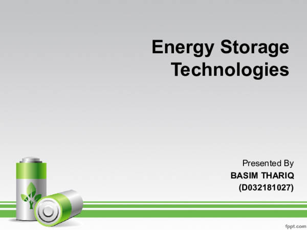 (PPT) Energy Storage
