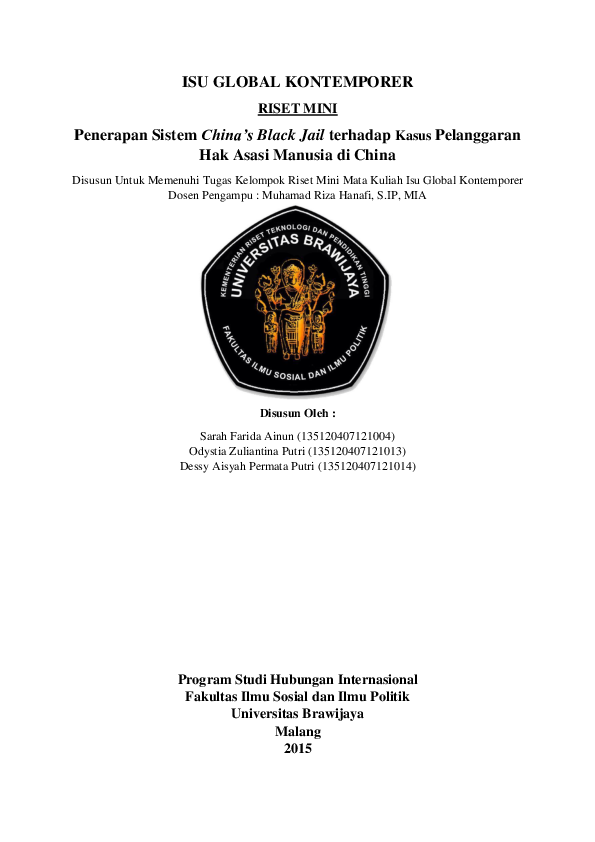 (DOC) Paper - Riset Mini Isu Global Kontemporer - Black Jail dan ...