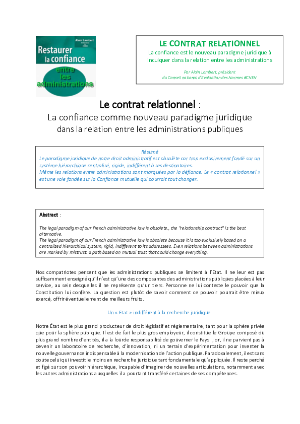 Contrat De Relation