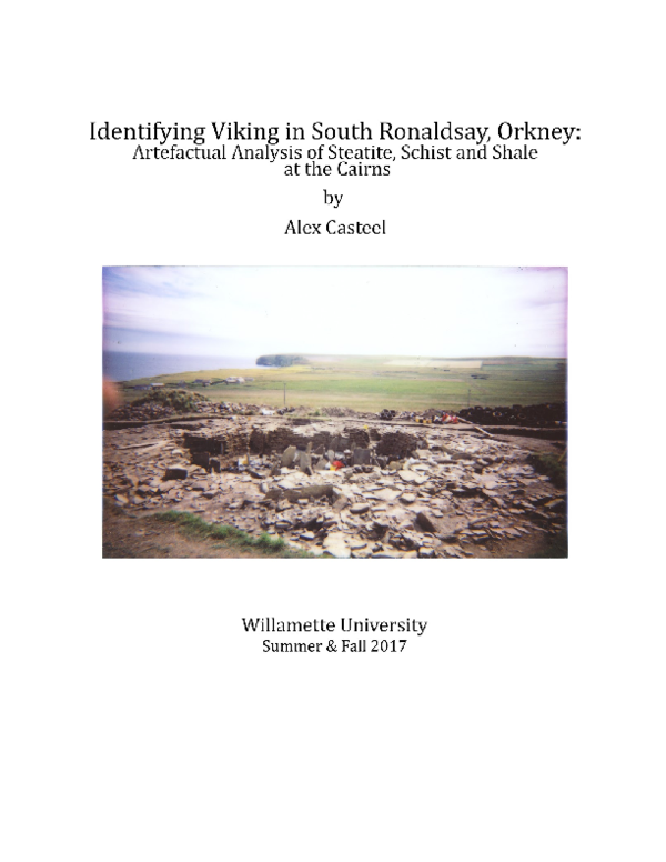 (PDF) Casteel, Alex 2017 Identifying Viking in South Ronaldsay, Orkney ...
