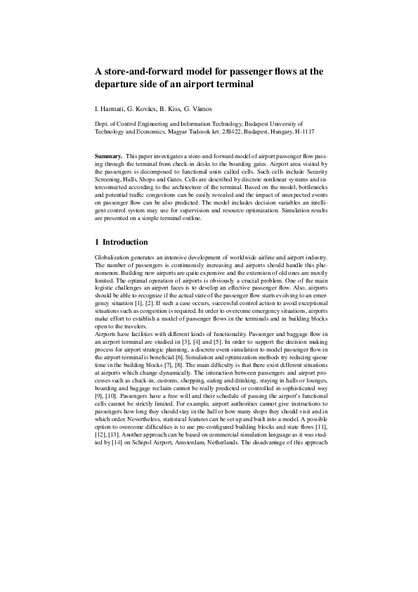(PDF) A store-and-forward model for passenger flows at the departure ...