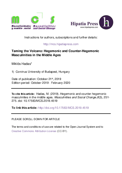 (PDF) Taming the Volcano: Hegemonic and Counter-Hegemonic Masculinities ...