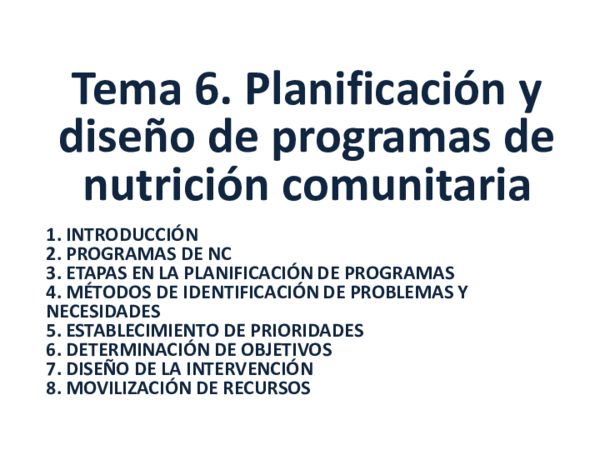 (PDF) Tema 6. Planificación programas
