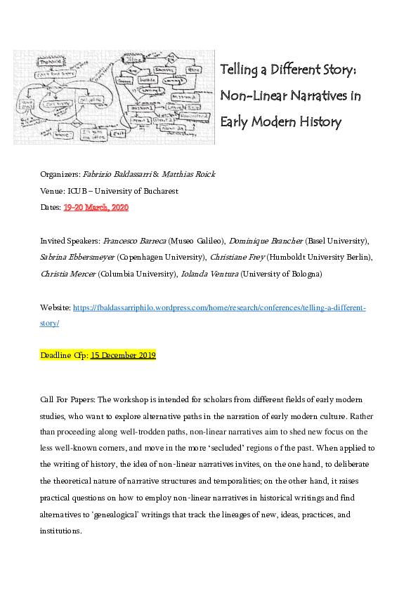 (PDF) Telling a Different Story: Non-Linear Narratives in Early Modern ...