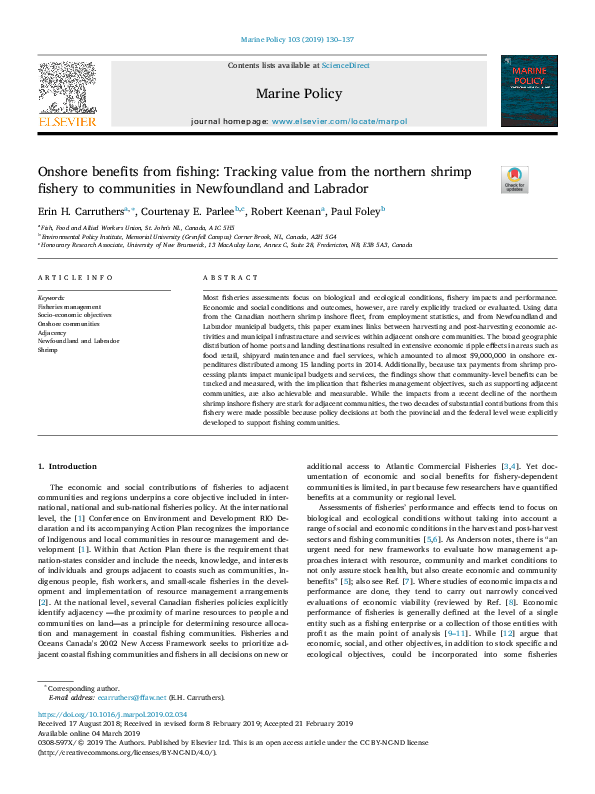 (PDF) Carruthers, E., Parlee, C.E., Keenan, R., & Foley, P. (2019 ...