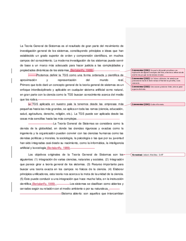 (DOC) El significado de las TGS (ensayo)