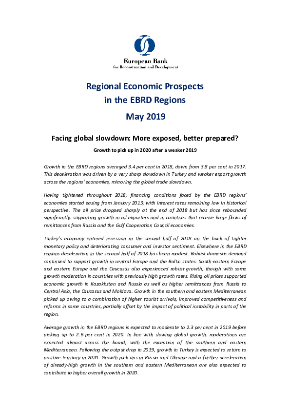 (PDF) Regional Economic Prospects in the EBRD Regions