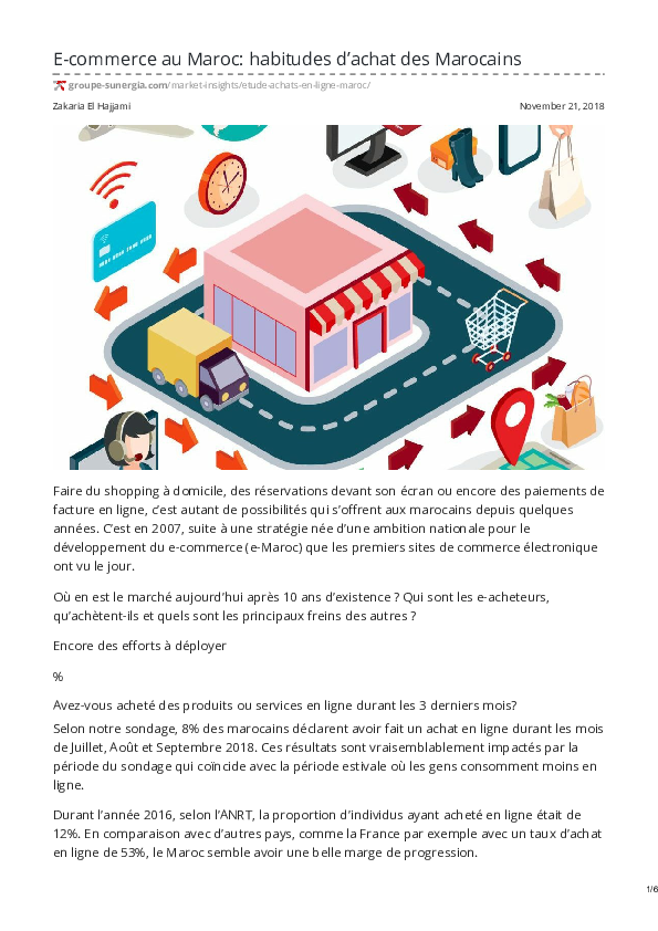 (PDF) E-commerce au Maroc: habitudes d'achat des Marocains