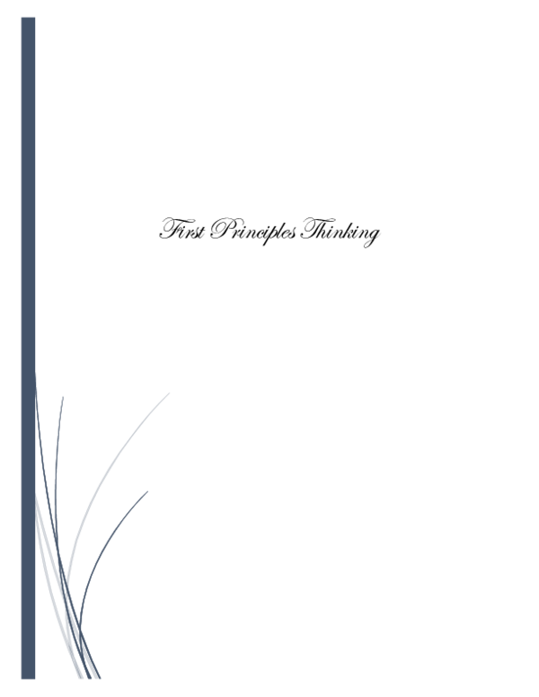 (PDF) First Principles Thinking