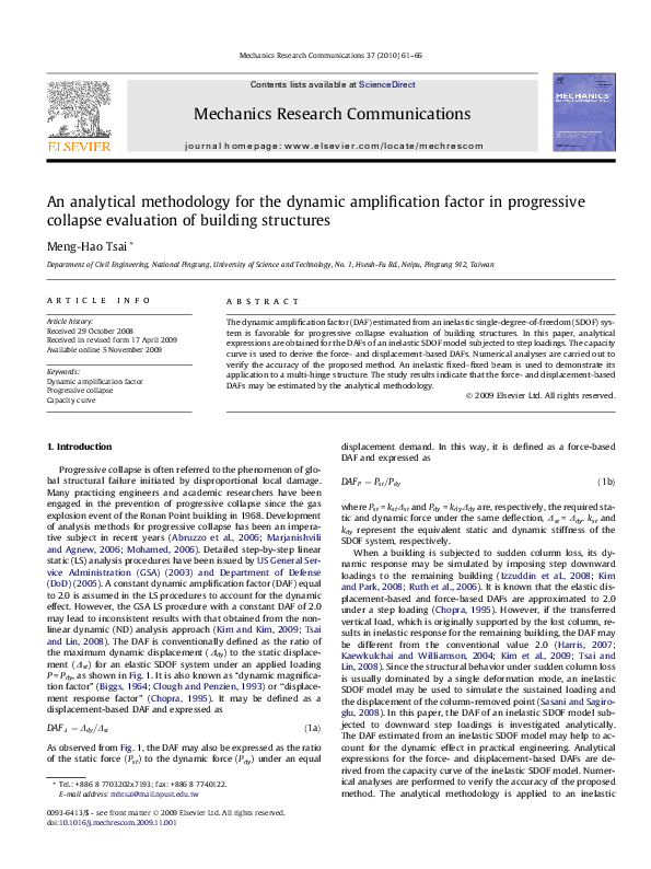 (PDF) An analytical methodology for the dynamic amplification factor in ...