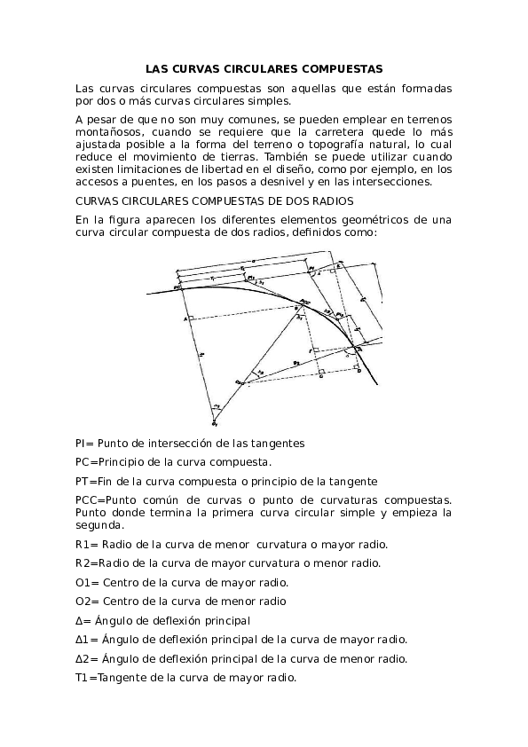 (PDF) LAS CURVAS CIRCULARES COMPUESTAS