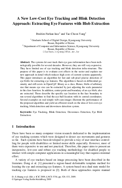 (PDF) A New Low-Cost Eye Tracking and Blink Detection Approach ...