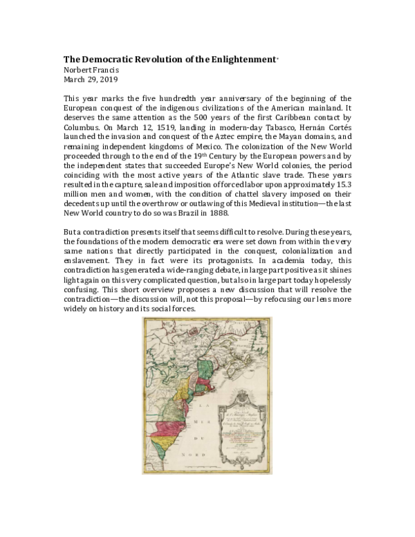 (PDF) The Democratic Revolution of the Enlightenment