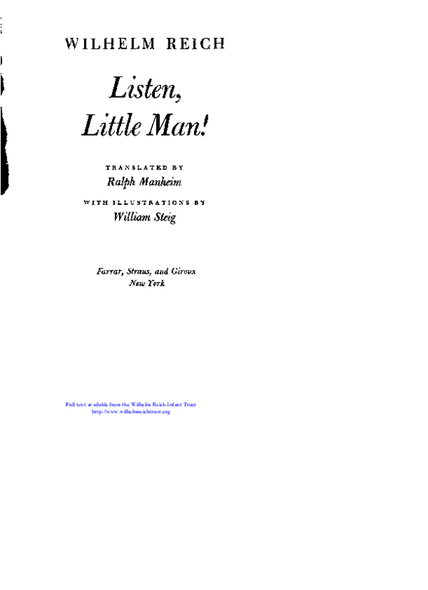 (PDF) Listen, Little Man! TRANSLATED BY