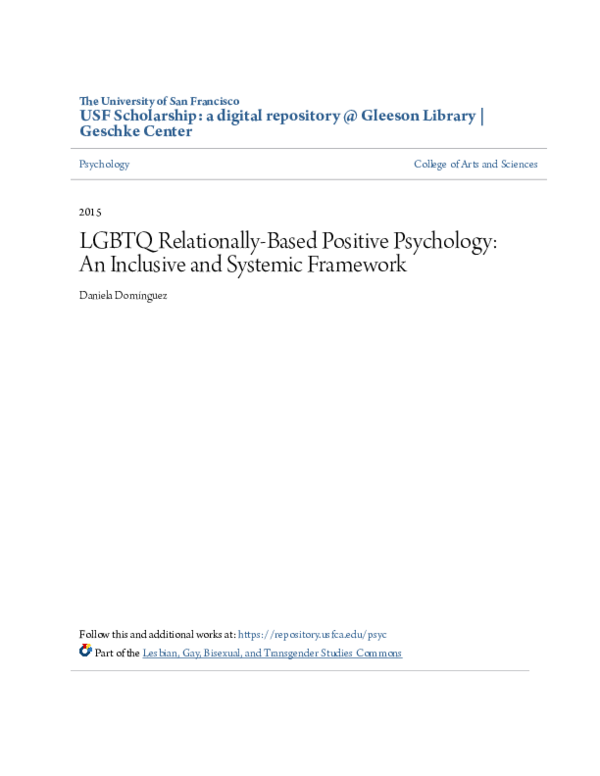 (PDF) LGBTQ Relationally-Based Positive Psychology: An Inclusive and ...