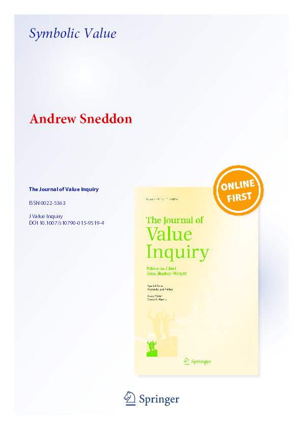 (PDF) Symbolic Value