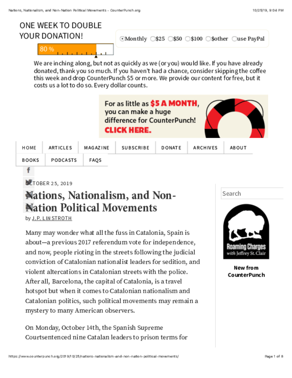 (PDF) OP-ED: Nations, Nationalism, and Non-Nation Political Movements