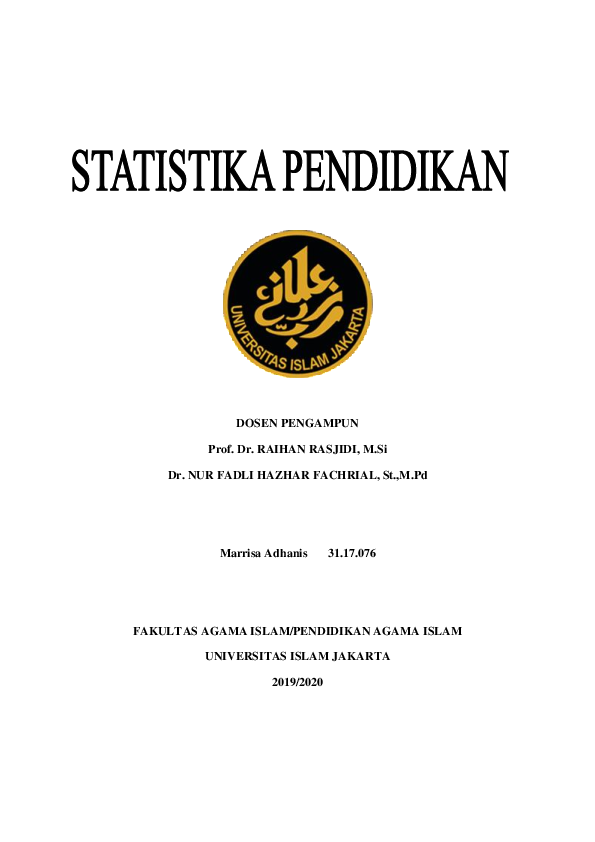 (DOC) Statistika Pendidikan Menyajikan Data Grafik Histogram | Marrisa Adhanis - Academia.edu