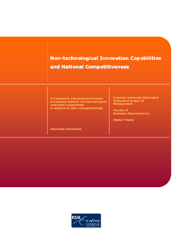 (PDF) Thesis. Non-technological innovation capabilities and national ...