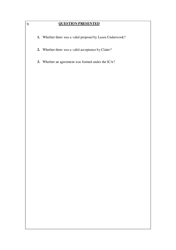 (DOC) QUESTION PRESENTED