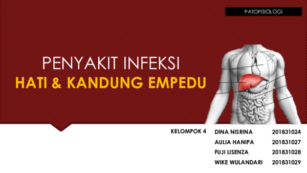 (PPT) PATOFISIOLOGI PENYAKIT INFEKSI HATI DAN EMPEDU