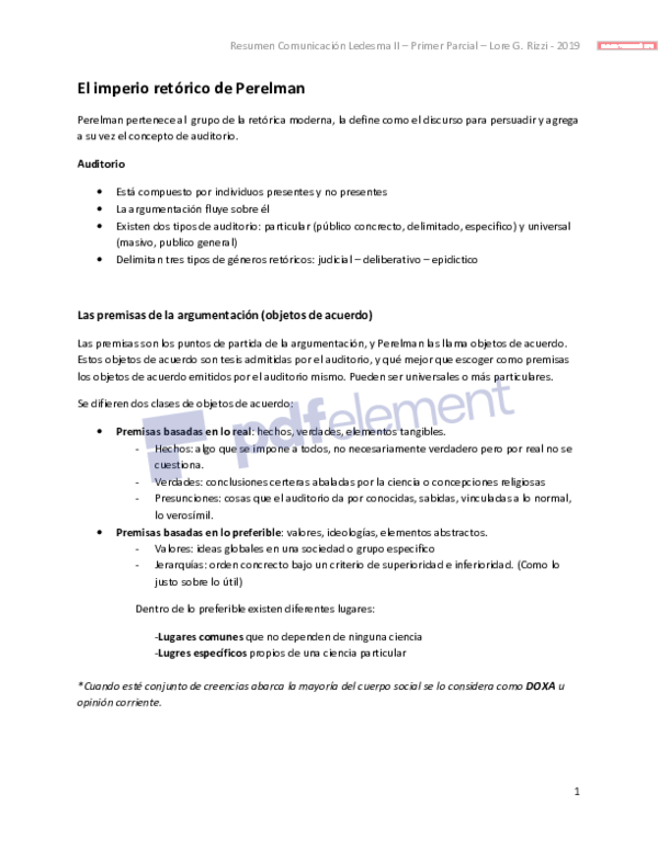 (PDF) Resumen Primer Parcial Comunicación Ledesma - Lore G. Rizzi