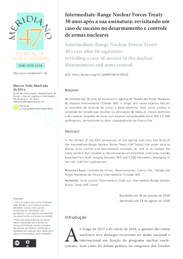 (PDF) Intermediate-Range Nuclear Forces Treaty 30 anos após a sua ...