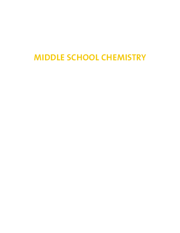 (PDF) MIDDLE SCHOOL CHEMISTRY