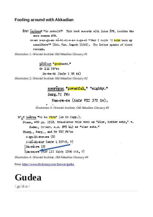 (PDF) Gubaru; experimenting with Akkadian and Hebrew