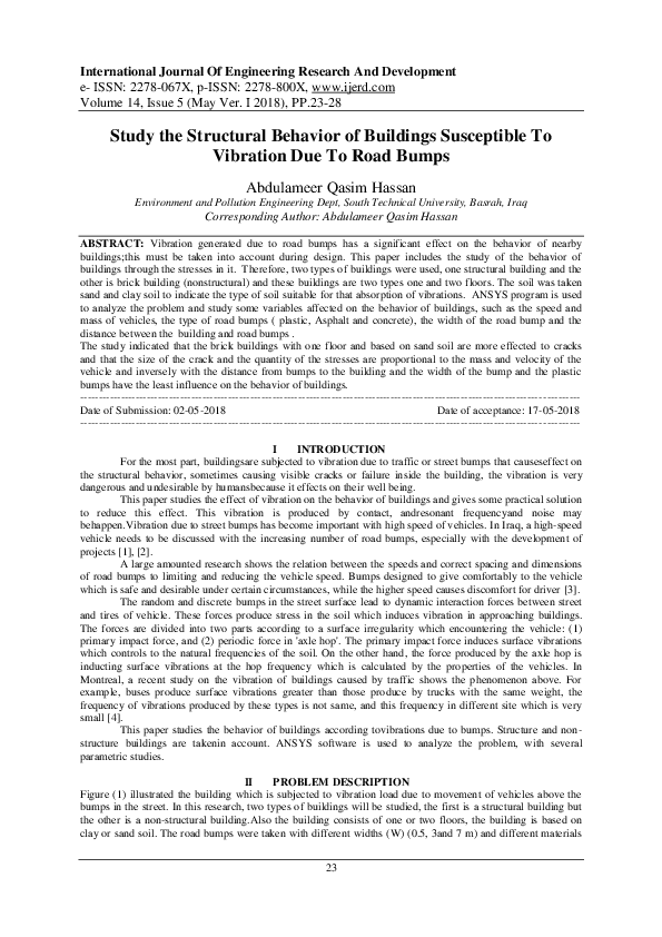 (PDF) Study the Structural Behavior of Buildings Susceptible To ...