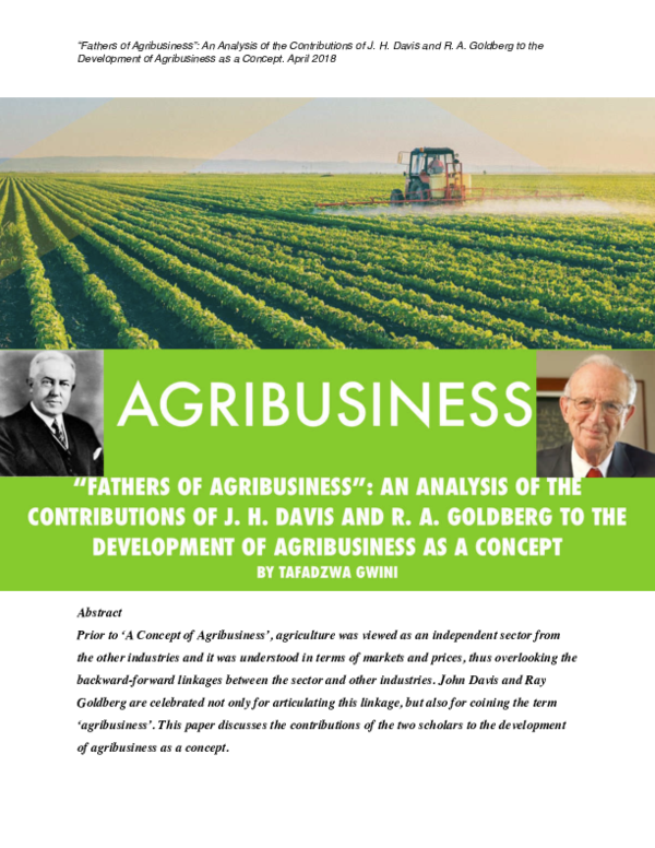 (PDF) “Fathers of Agribusiness”: An Analysis of the Contributions of J ...