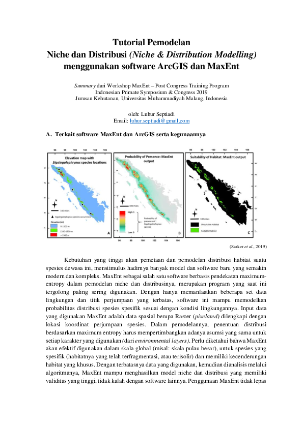 (PDF) Tutorial Pemodelan Niche dan Distribusi menggunakan software ...