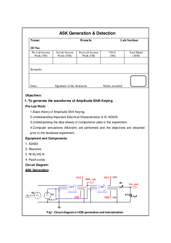 (PDF) ASK Generation & Detection