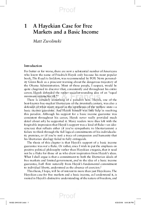 (PDF) A Hayekian Case for Free Markets and a Basic Income
