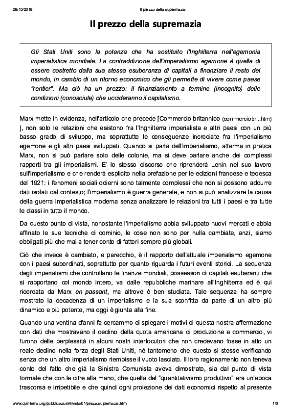 (PDF) Il prezzo della supremazia