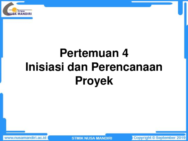 (PDF) Inisiasi dan Perencanaan Proyek