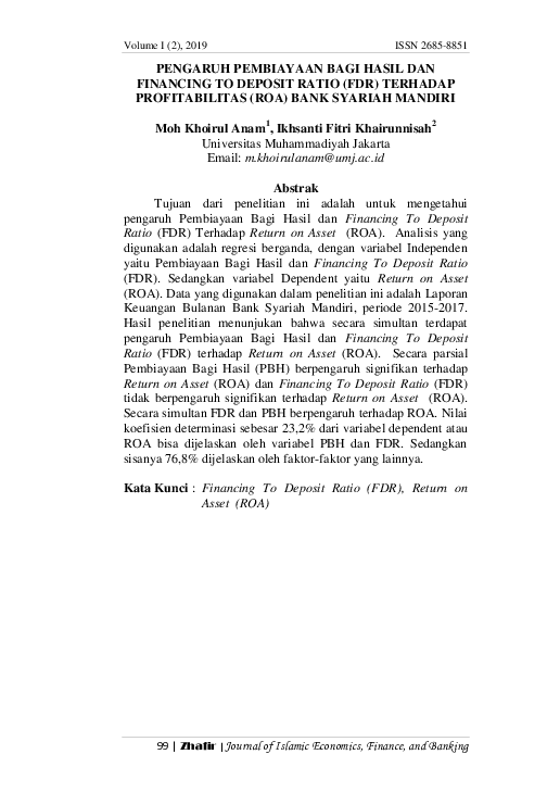 (PDF) PENGARUH PEMBIAYAAN BAGI HASIL DAN FINANCING TO DEPOSIT RATIO ...