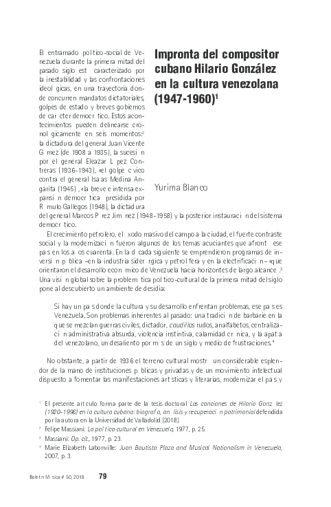 (PDF) Impronta del compositor cubano Hilario González en la cultura ...