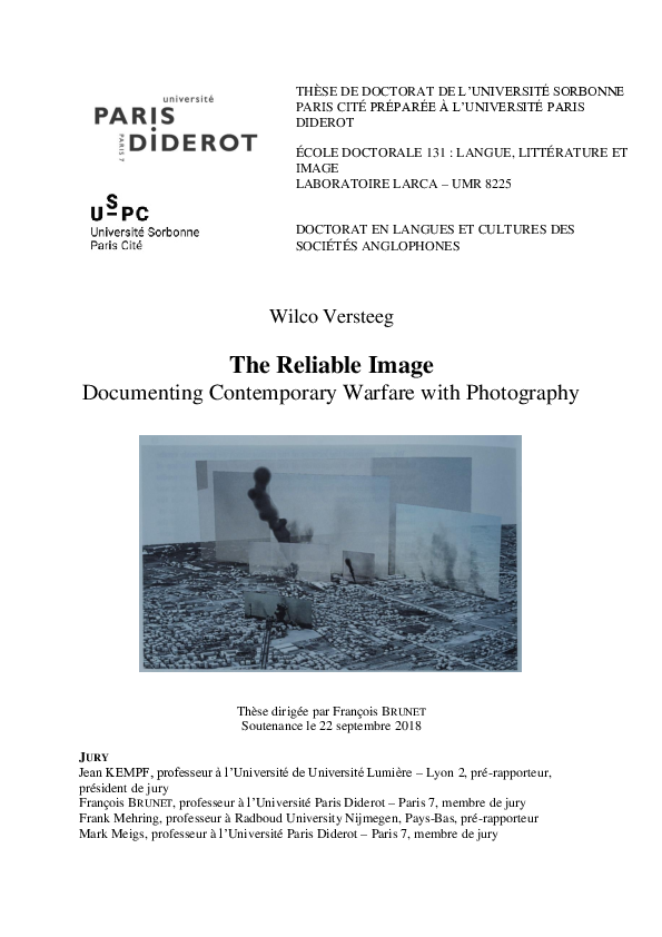 (PDF) L'image Fiable: photographier les guerres contemporaines