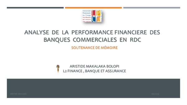 (PDF) Soutenance de Mémoire : Analyse de la performance financière des ...