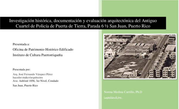 (PDF) Investigación histórica, documentación y evaluación ...