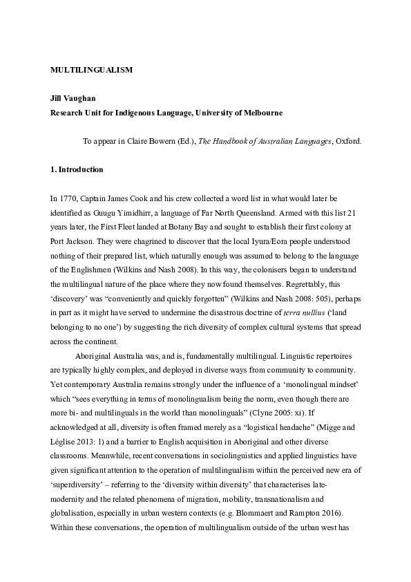 (PDF) Multilingualism