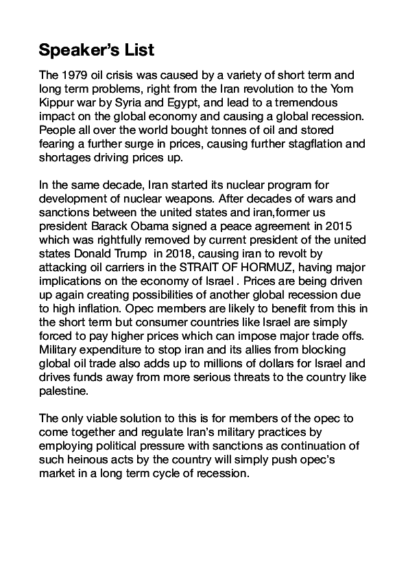 (PDF) Speaker's List