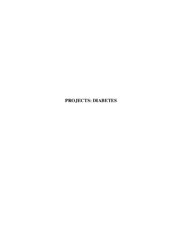 (DOC) PROJECTS: DIABETES