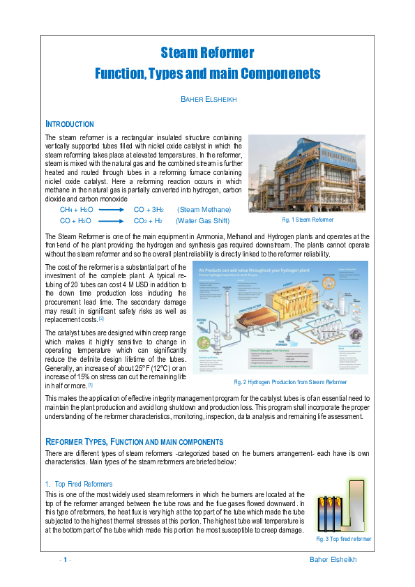 (PDF) Steam Reformer-Baher Elsheikh