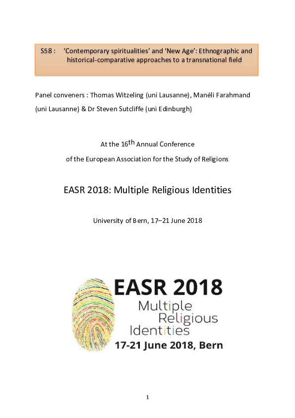 (DOC) EASR Contemporary Spirituality